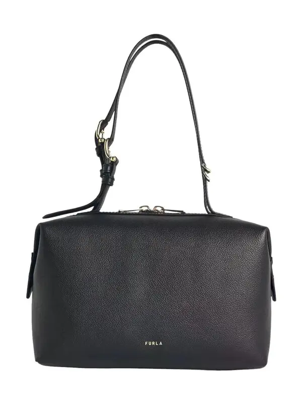 Furla Adjustable Leather Shoulder Bag - Black