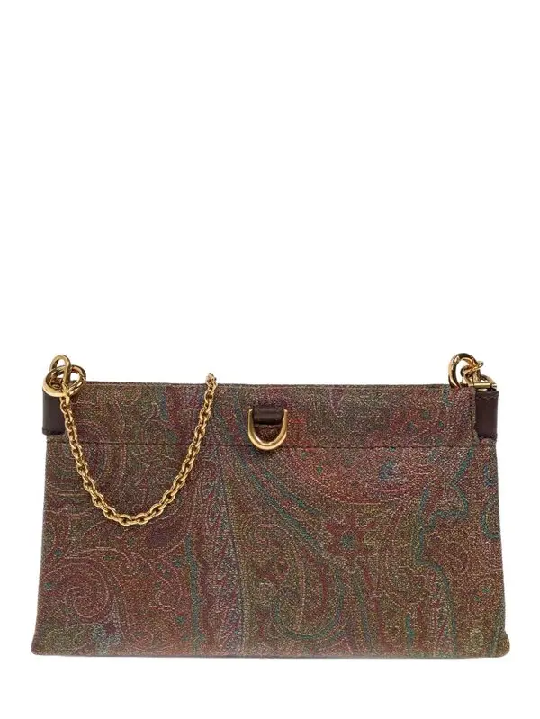 Etro Paisley Print Mini Clutch - Brown