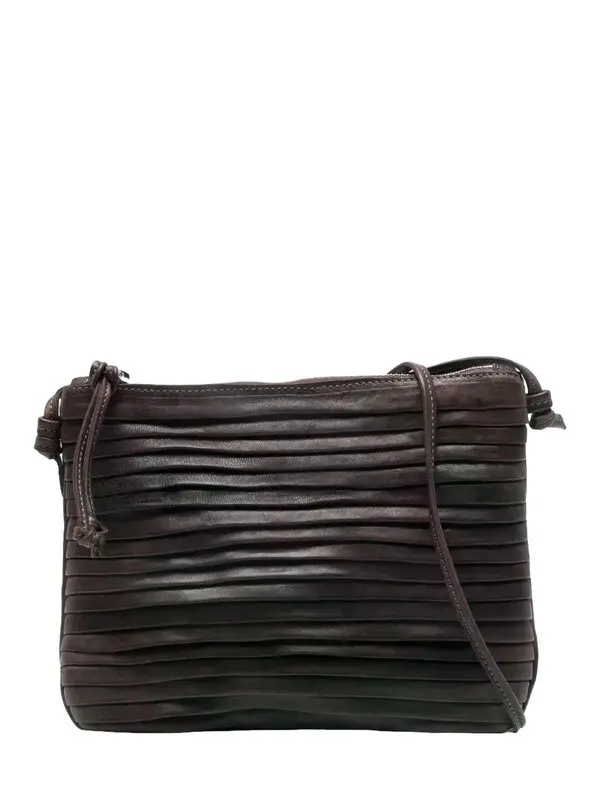 SOMMET Ruffled Cross Body Bag - Brown