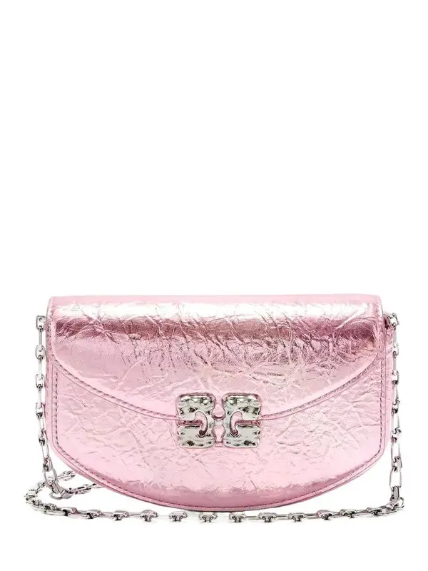 GANNI Chain Shoulder Bag - Pink
