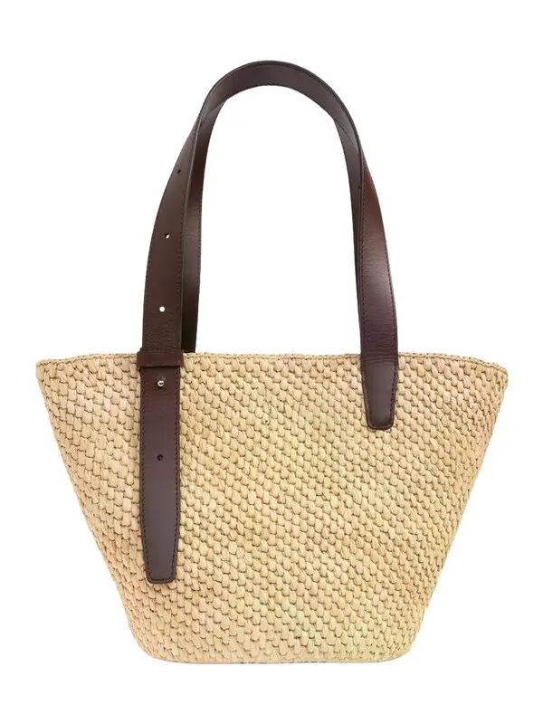 Lié Studio Small Bianca Raffia Tote Bag - Neutrals