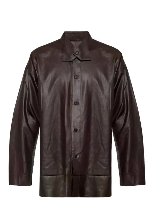 Issey Miyake Long-sleeved Buttoned Shirt - Brown