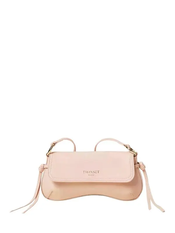 TWINSET Logo-lettering Curved Shoulder Bag - Pink