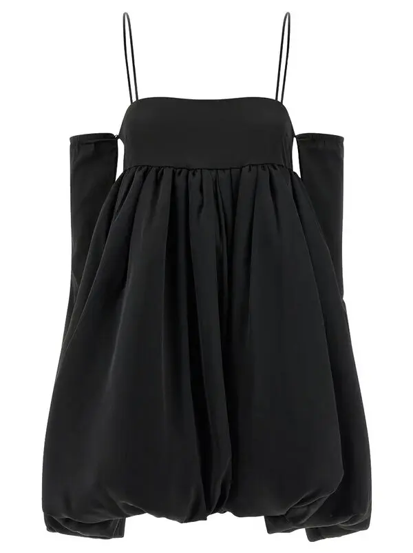 Remain Birger Christensen Satin Le Bubble' Mini Dress - Black
