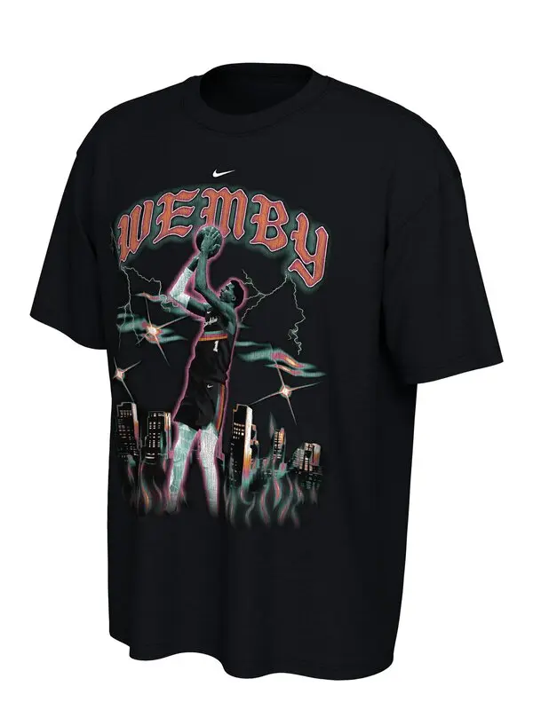 Nike Victor Wembanyama San Antonio Spurs City Edition Nba T-shirt - Black