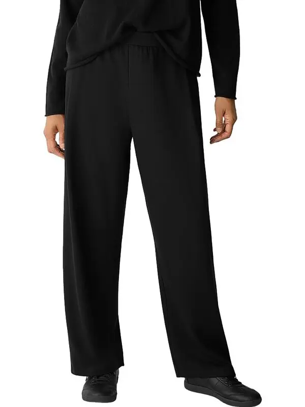 Eileen Fisher Straight Ankle Pants - Black