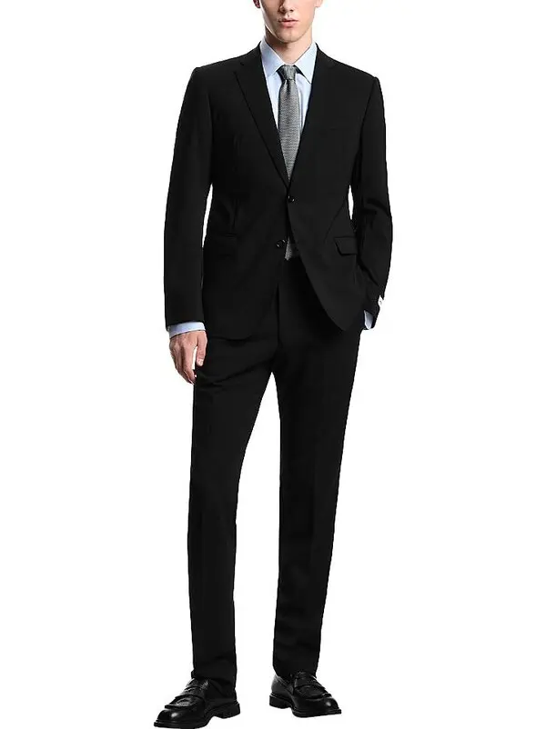 Emporio Armani Regular Fit Wool Suit - Black/blue