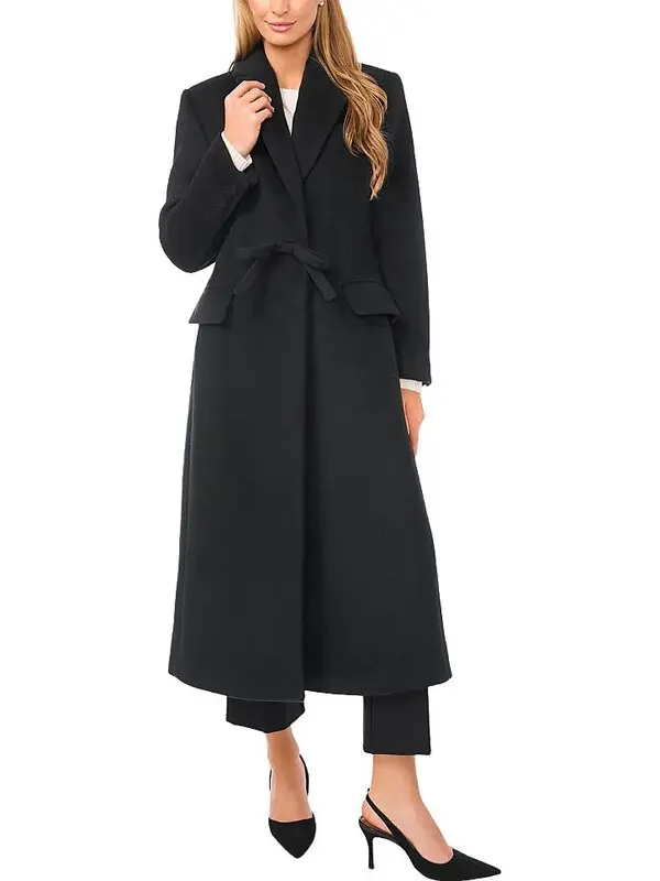 Ted Baker London Wool-blend Coat With Bow Detail - Forest River