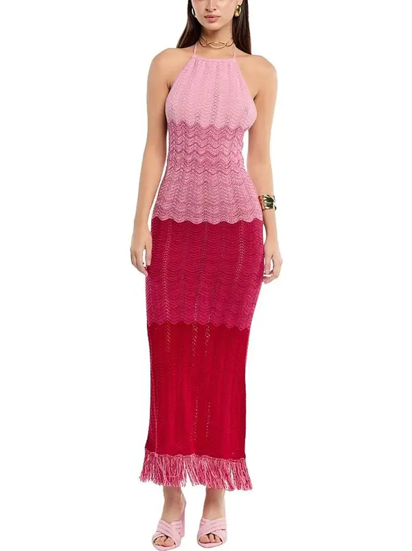 CAPITTANA Cornelia Degrade Dress - Red