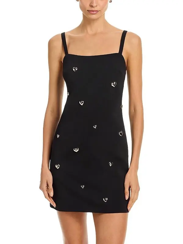 MILLY Collette Heart Mini Dress - Black