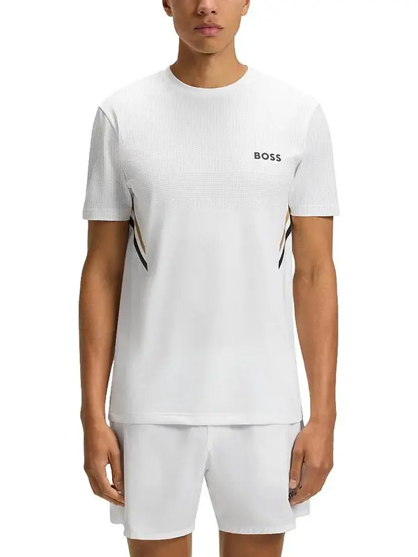 BOSS Tee Tech Toc Slim Fit Logo Tee - White