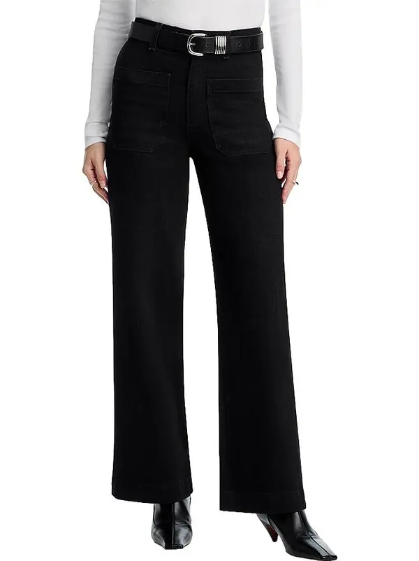 ASKK NY Sailor High-rise Wide-leg Jeans - Black Resin