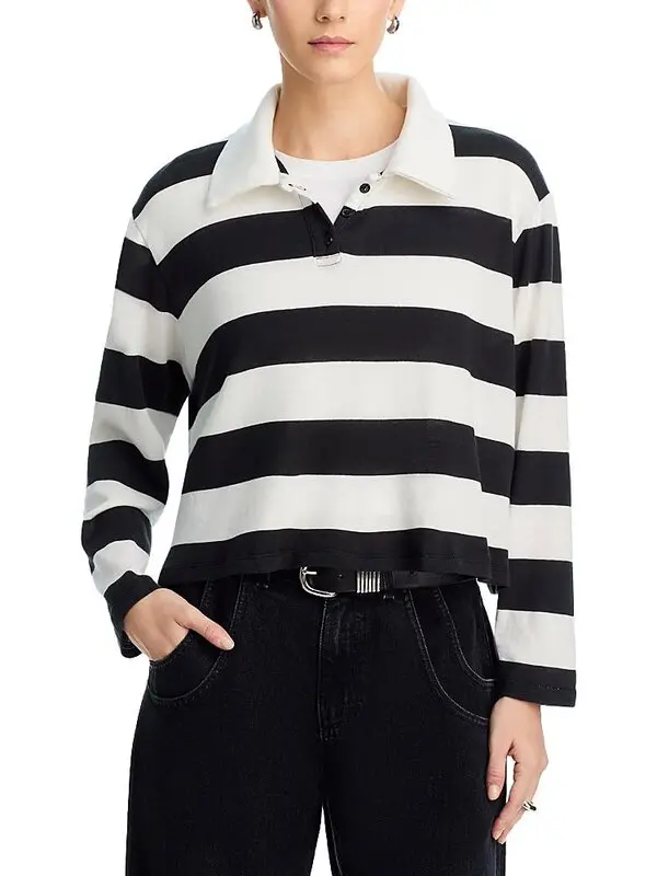 ASKK NY Long Sleeve Polo - Stripe