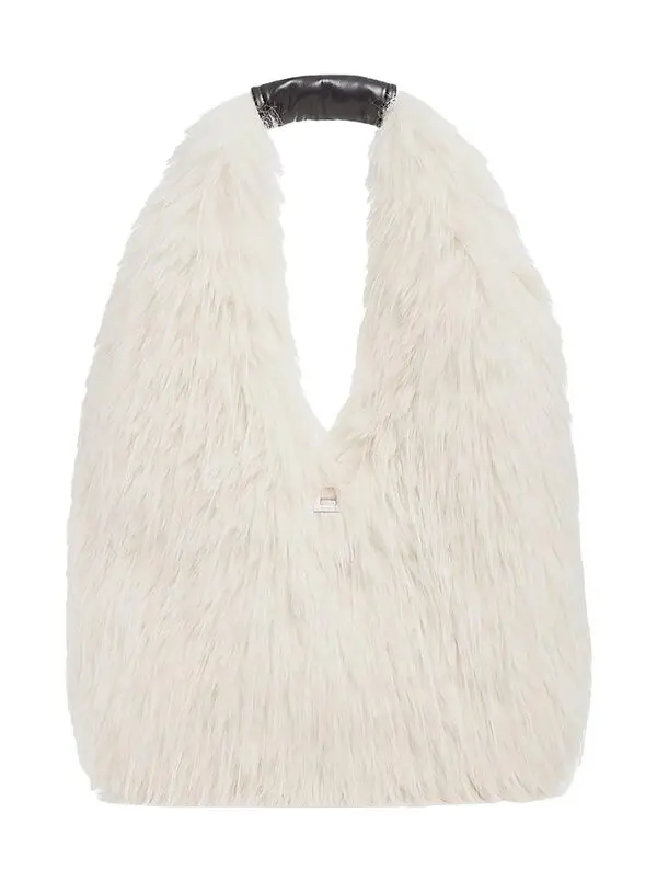 Apparis Colette Fringe Faux Fur Bag - Ivory