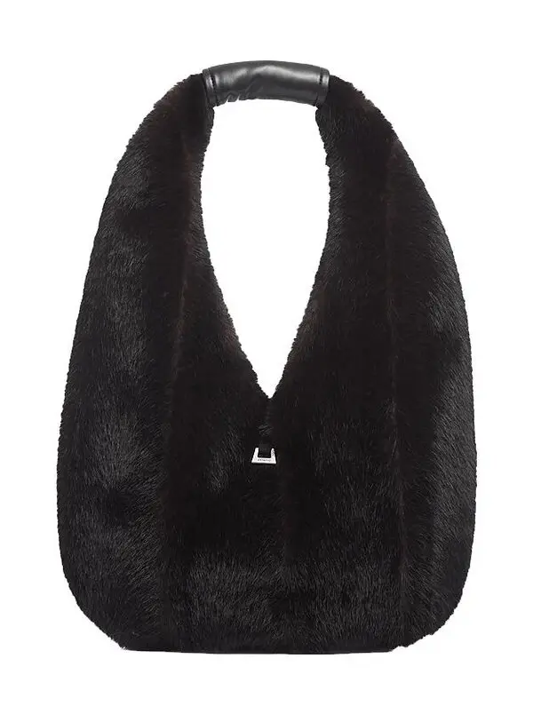 Apparis Colette Shaved Faux Mink Bag - Noir