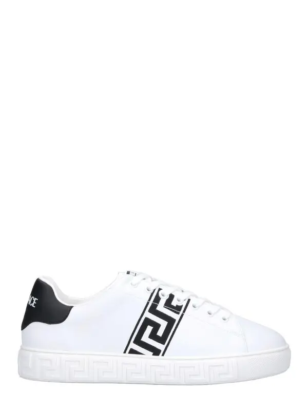 Versace Greek Embroidery Sneakers - White