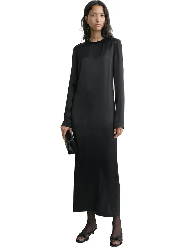 TOTEME Long Satin Dress - Black