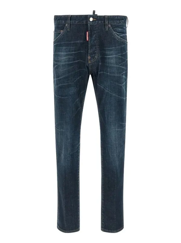 Dsquared2 Teddy Stonewashed Denim Jeans - Blue