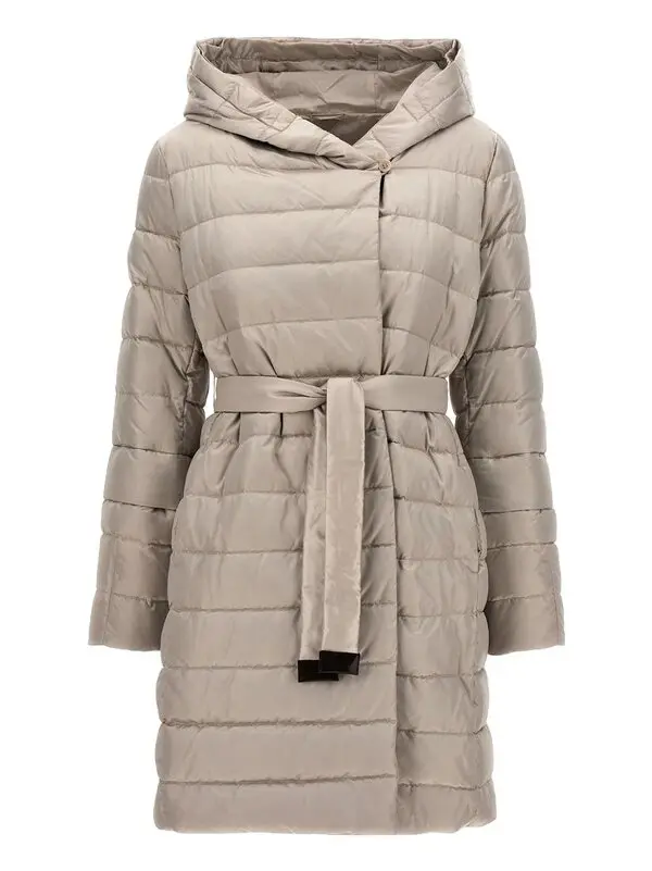 Max Mara Novef' Reversible Midi Down Jacket - White