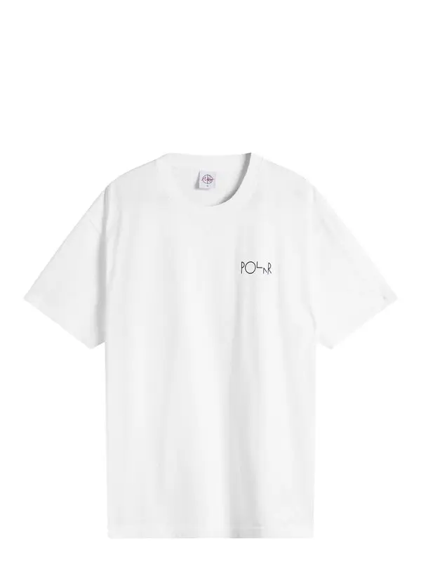 POLAR SKATE CO. Happy Sad Fill Logo T-shirt - White