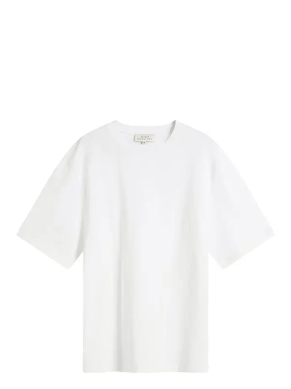 Studio Nicholson Lay Branded Boxy Fit T-shirt - Optic White