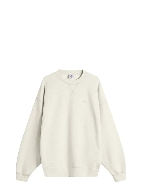 POLAR SKATE CO. Frankie Crew Neck Sweatshirt - Ivory Grey Melange