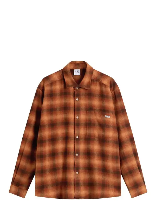 POLAR SKATE CO. Shadow Check Mitchell Shirt - Caramel