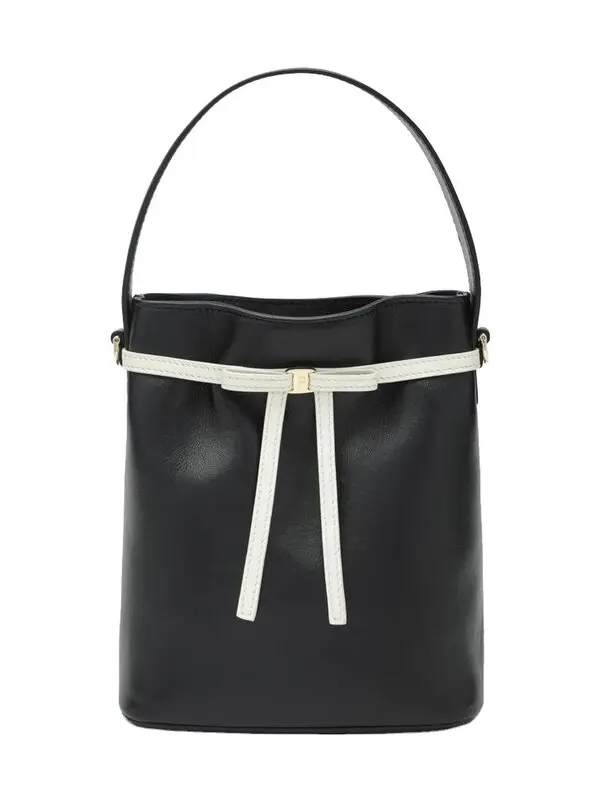 FERRAGAMO Bucket Bag With Bow Detail - Black