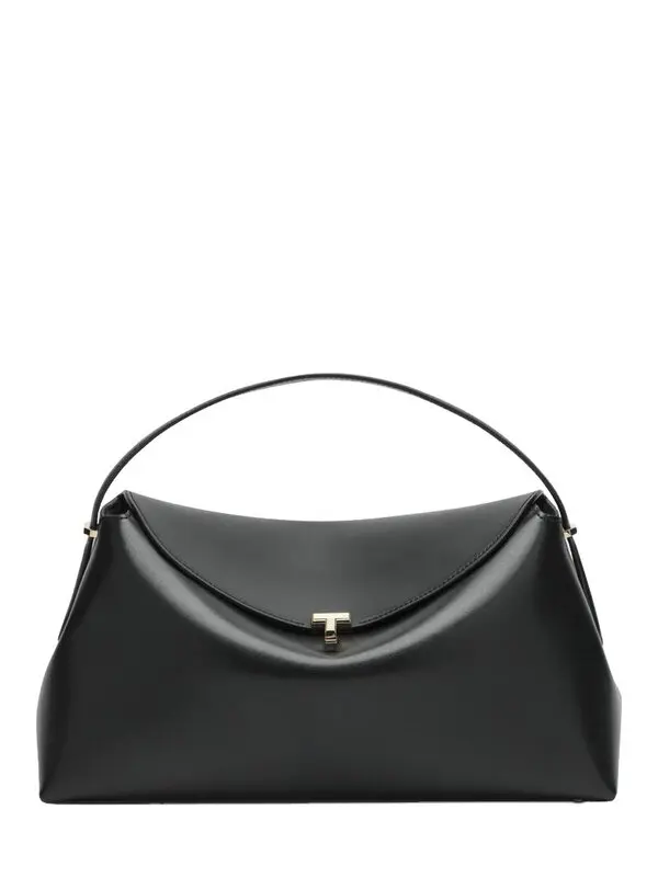 TOTEME Leather T-lock Bag - Black