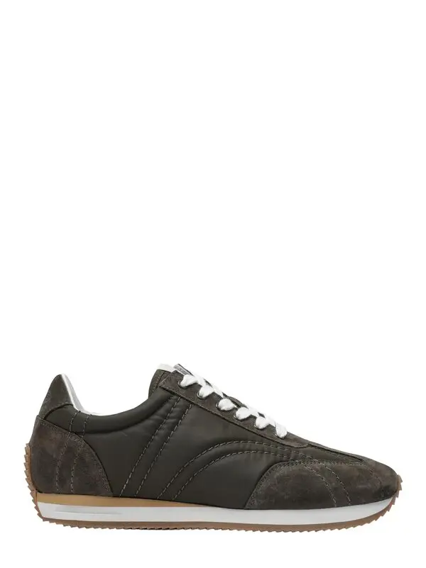 TOTEME Suede And Textile Sneakers - Green