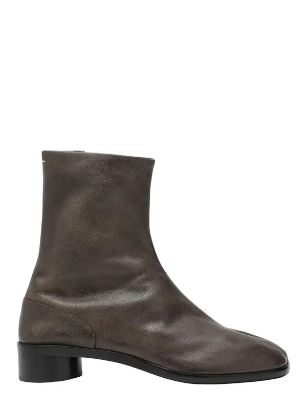 MAISON MARGIELA Tabi Leather Ankle Boots - Brown