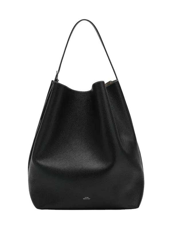 TOTEME Leather Tote Bag - Black