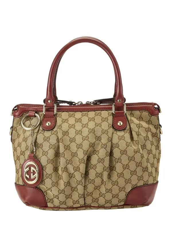 Gucci Original Gg Canvas Sukey Handbag - Beige