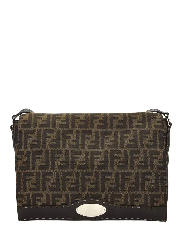 Fendi Zucca Selleria Messenger - Brown