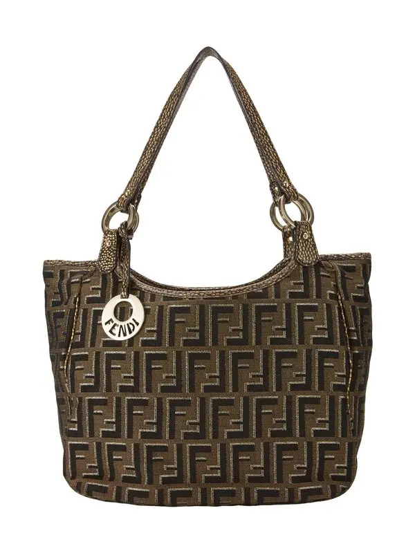 Fendi Zucca Shoulder Bag - Brown