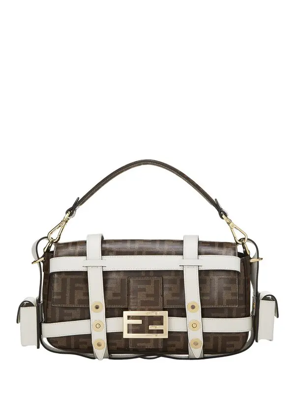 Fendi Coated Cage Baguette - White