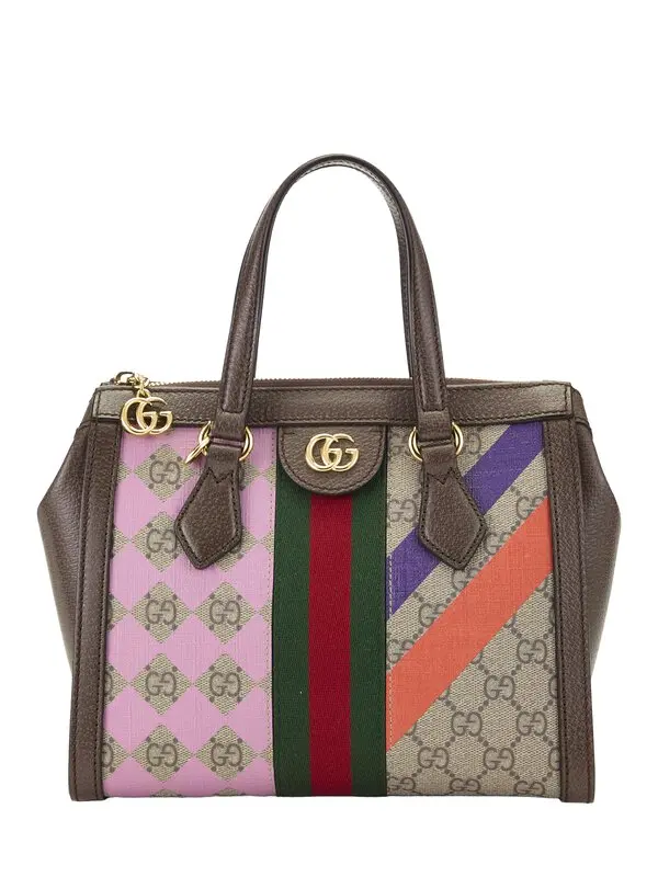 Gucci Gg Supreme Equestrian Ophidia Tote - Multi