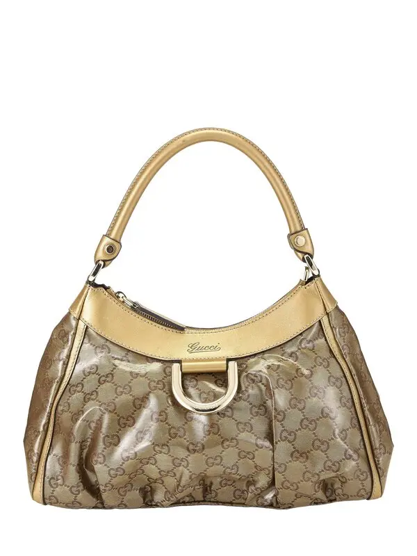 Gucci Crystal D-ring Abbey Shoulder Bag - Gold