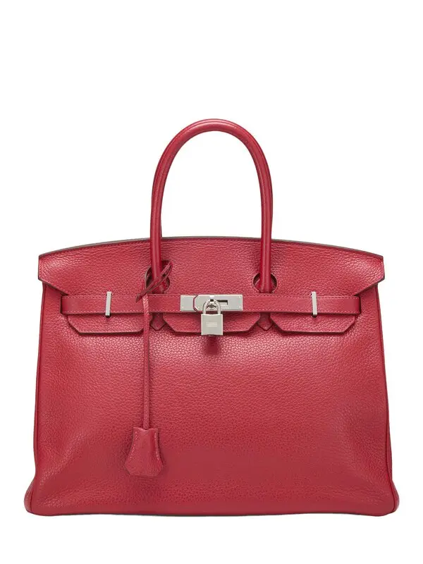 Hermès Clemence Birkin 35 - Rouge Casaque