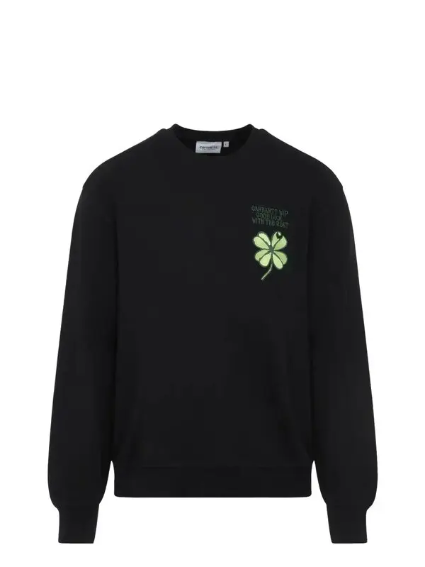Carhartt Work In Progress Clover Embroidered Sweatshirt - Black
