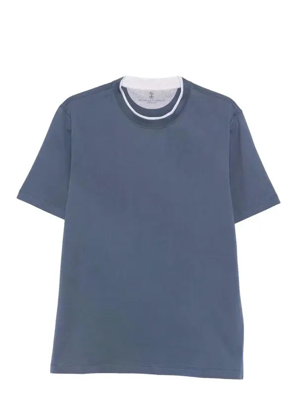 Brunello Cucinelli Crew-neck T-shirt - Blue
