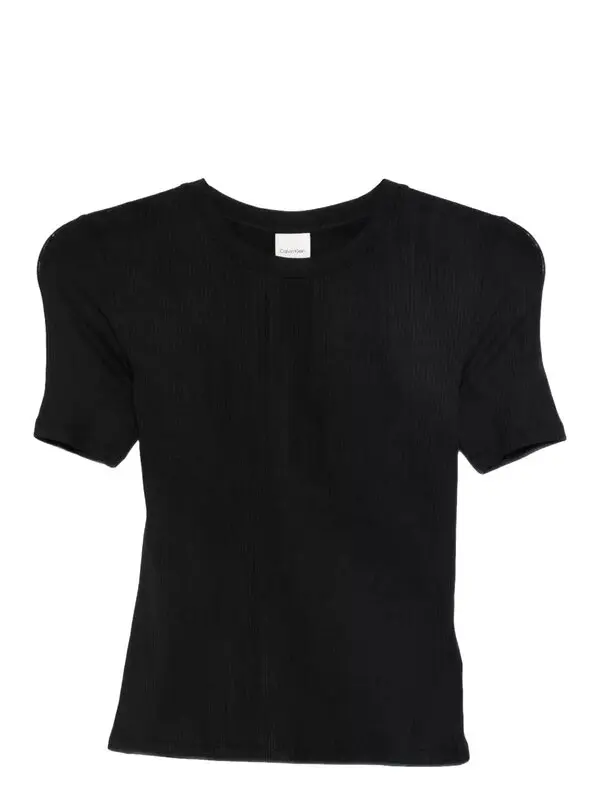 Calvin Klein Ribbed Short-sleeve T-shirt - Black