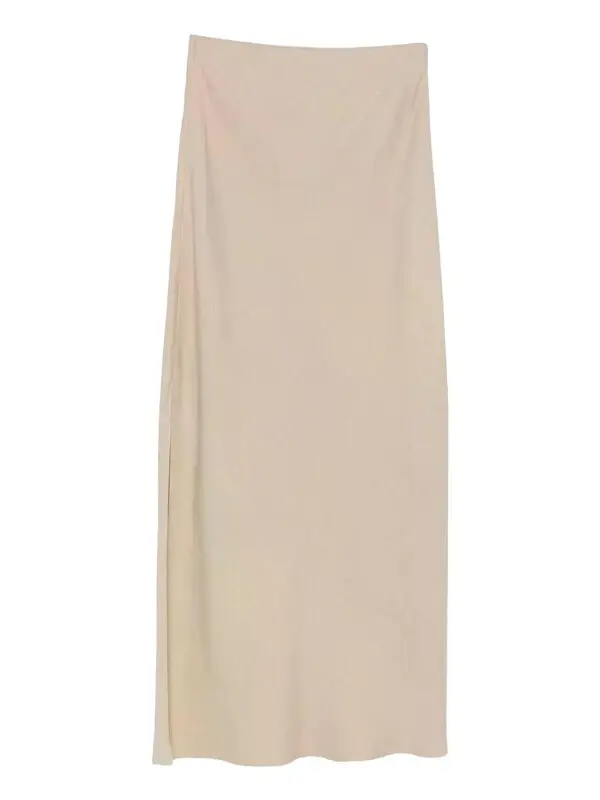 Brunello Cucinelli Side Slit Straight Skirt - Neutrals