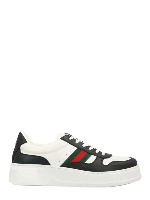 Gucci Web-stripe Platform Sneakers - White