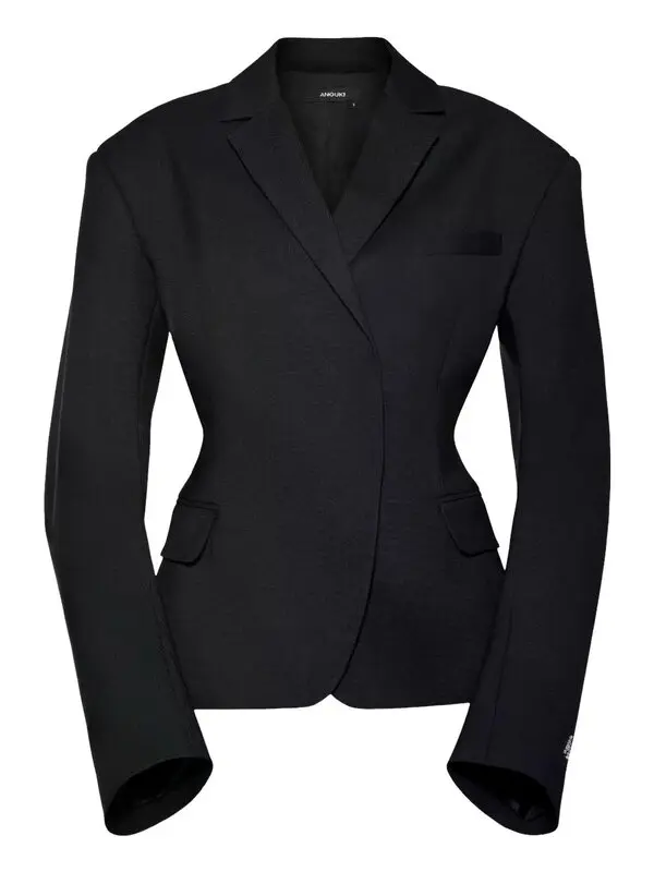 ANOUKI Single-breasted Blazer - Black