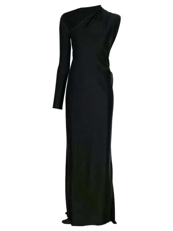 ATU BODY COUTURE One-shoulder Cut-out Maxi Dress - Black