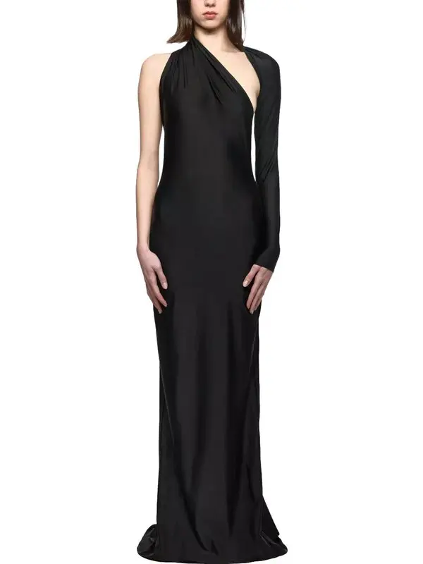 ATU BODY COUTURE One-shoulder Cut-out Maxi Dress - Black