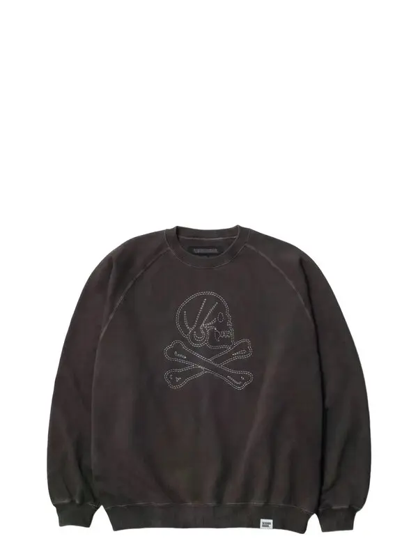 NEIGHBORHOOD Skull-embroidered Sweatshirt - Brown