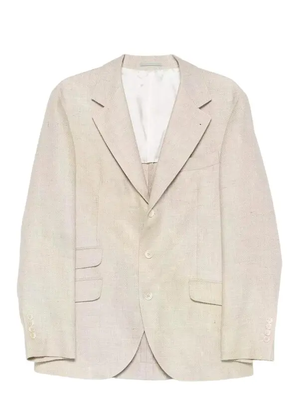 Brunello Cucinelli Notched-lapel Single-breasted Blazer - Neutrals