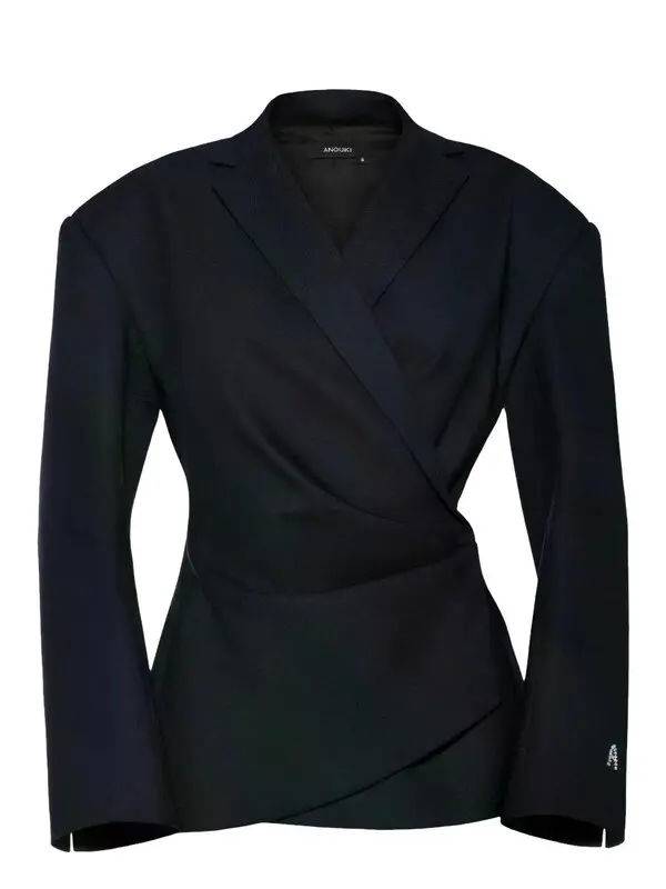 ANOUKI Draped Blazer - Blue